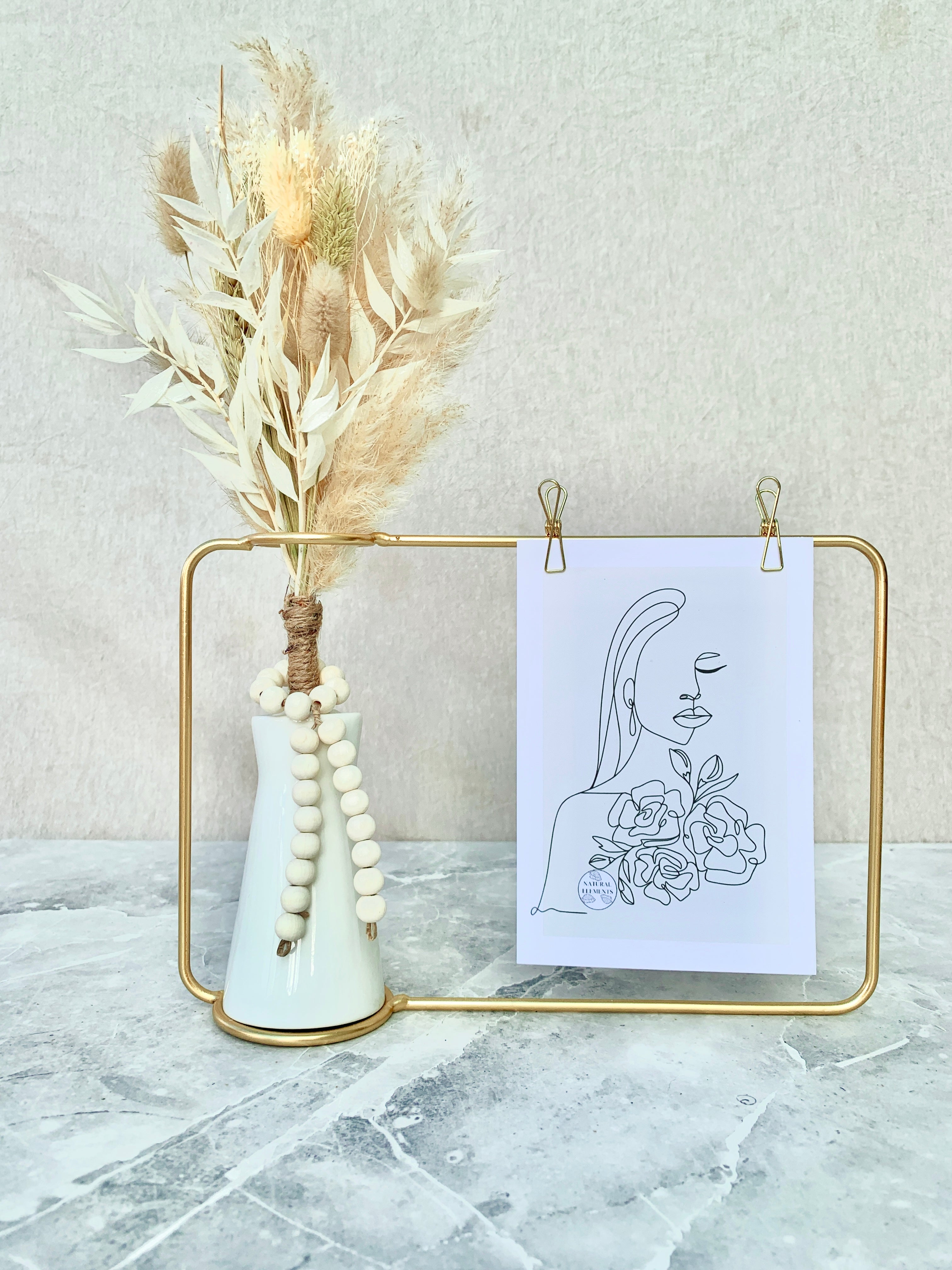 Dried Flower Vase Photo Frame – Natural Elements
